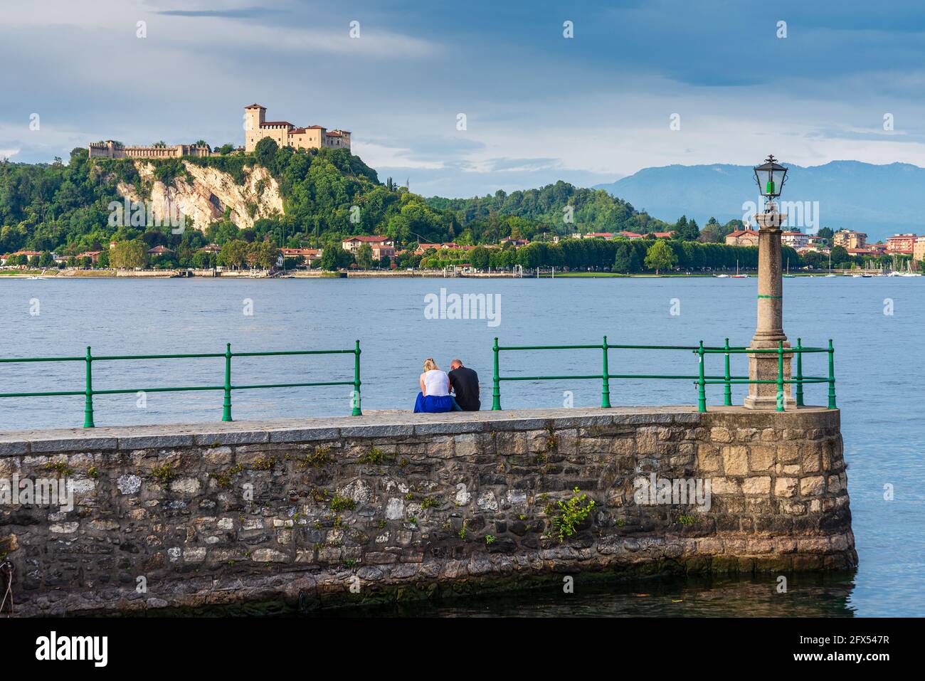 beautiful lakes of Italy - Scenic Lago Maggiore, view of Rocca di ...