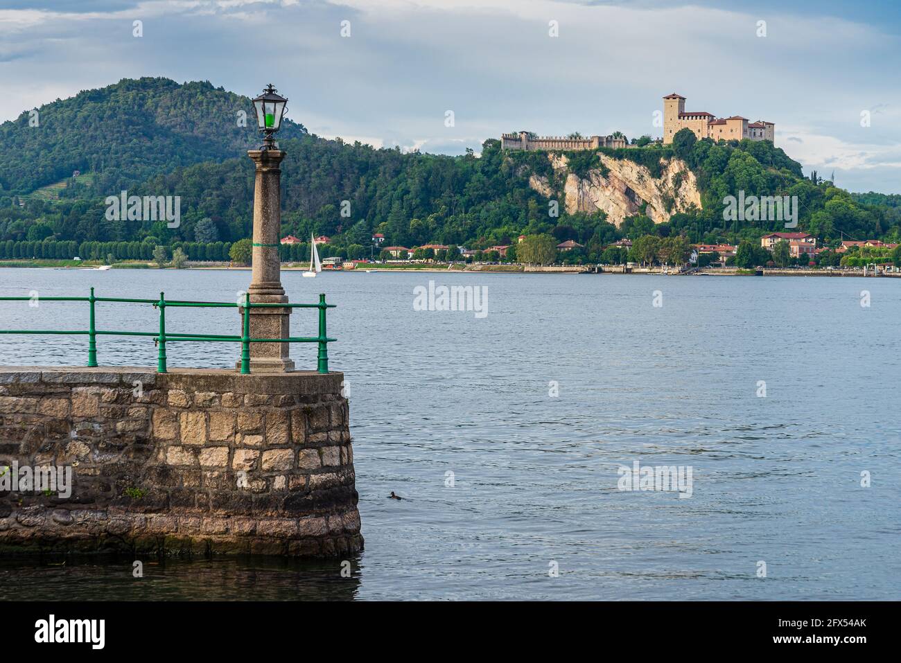 beautiful lakes of Italy - Scenic Lago Maggiore, view of Rocca di ...