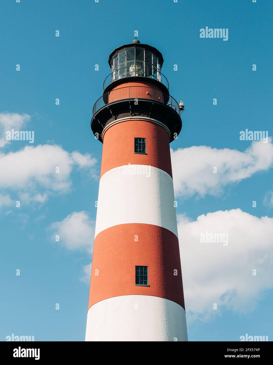 The Assateague Lighthouse, at Chincoteague Island, Virginia Stock Photo ...