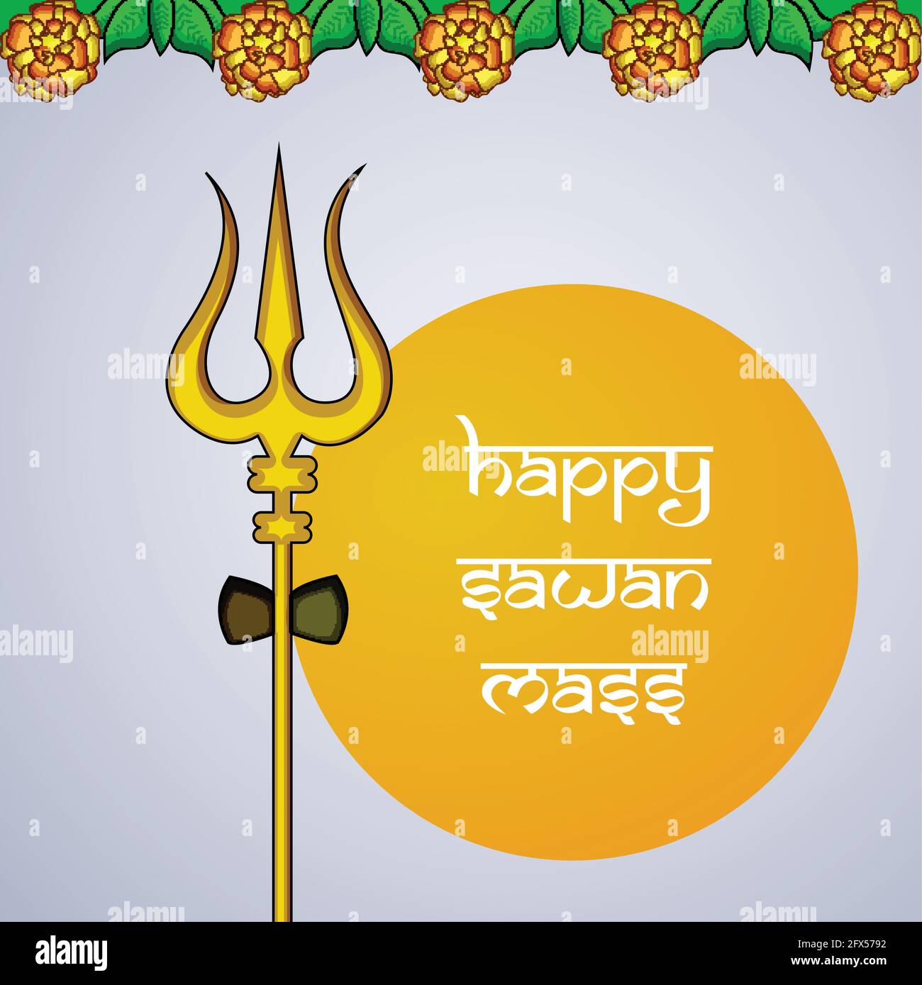 Sawan Mass Hindu Festival Background Stock Vector Image & Art - Alamy