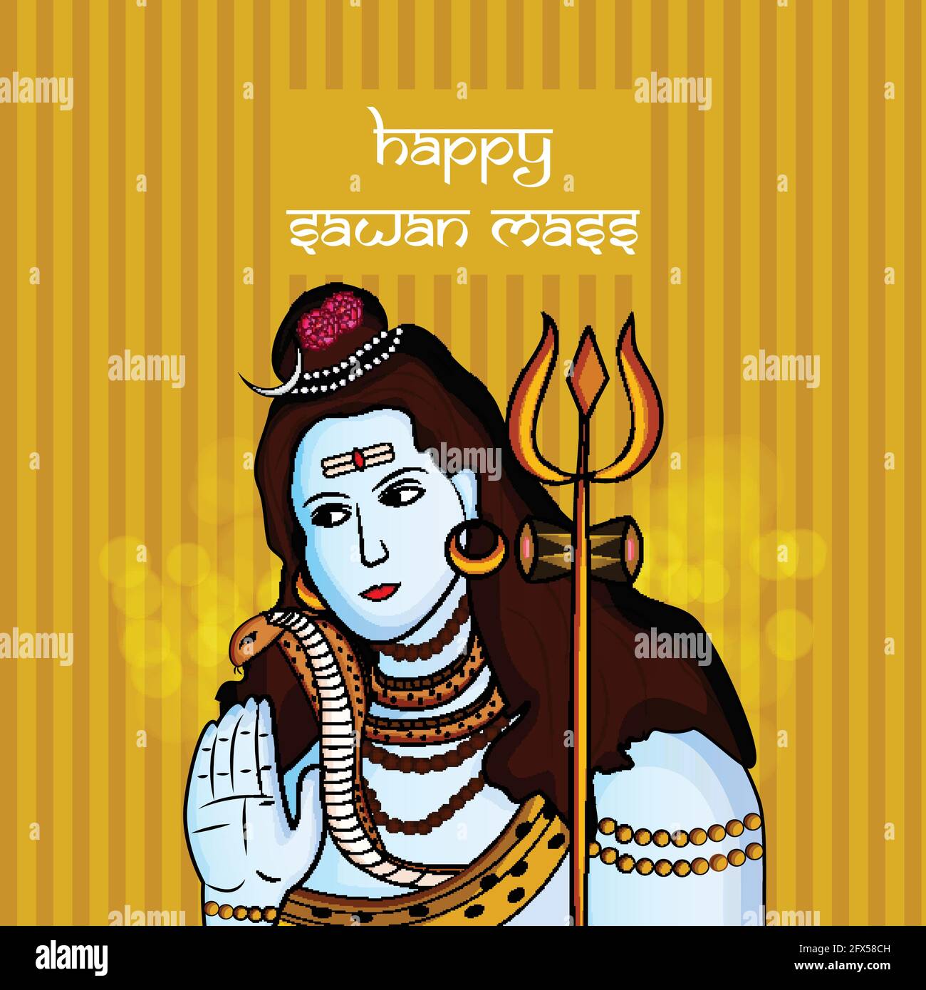 Sawan Mass Hindu Festival Background Stock Vector Image & Art - Alamy