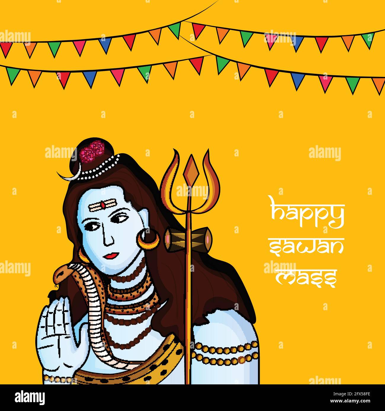 Sawan Mass Hindu Festival Background Stock Vector Image & Art - Alamy