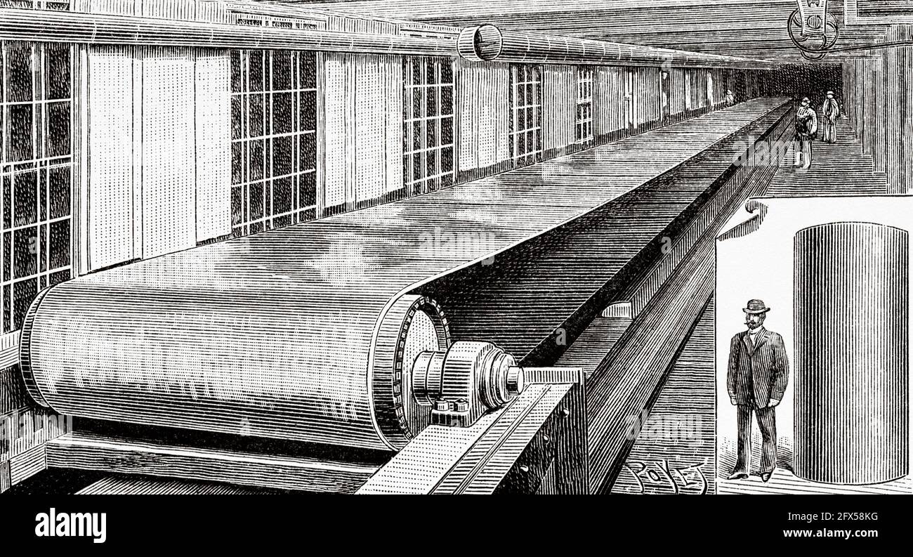 The industry of transmission belts in United States, machine tighten ...