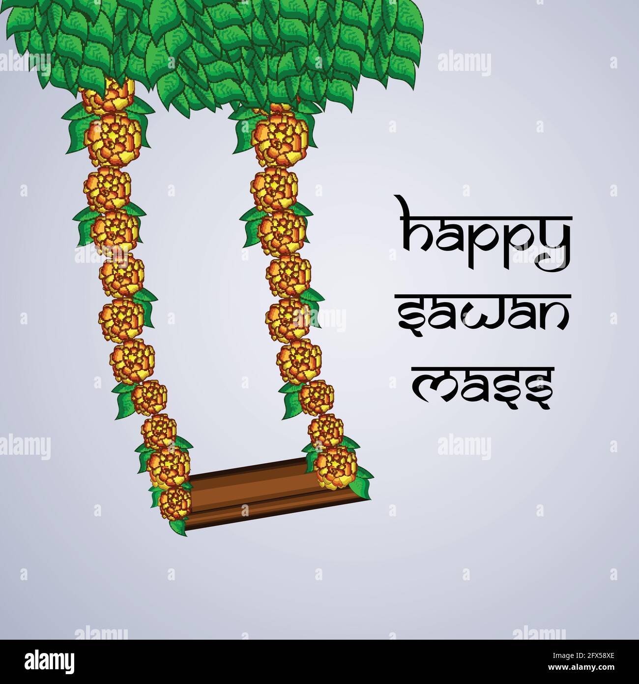 Sawan Mass Hindu Festival Background Stock Vector Image & Art - Alamy