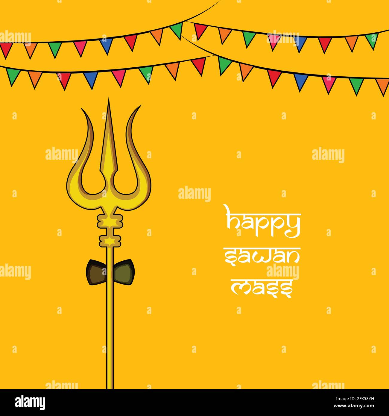 Sawan Mass Hindu Festival Background Stock Vector Image & Art - Alamy