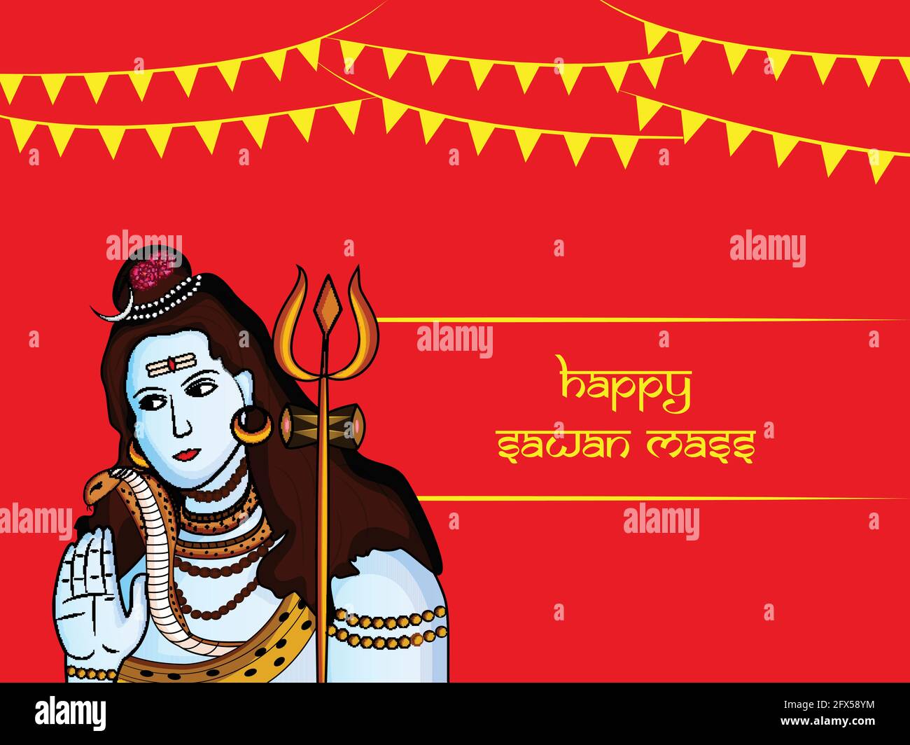 Sawan Mass Hindu Festival Background Stock Vector Image & Art - Alamy