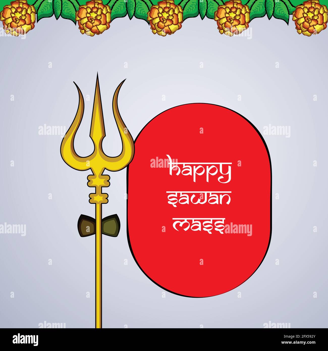 Sawan Mass Hindu Festival Background Stock Vector Image & Art - Alamy