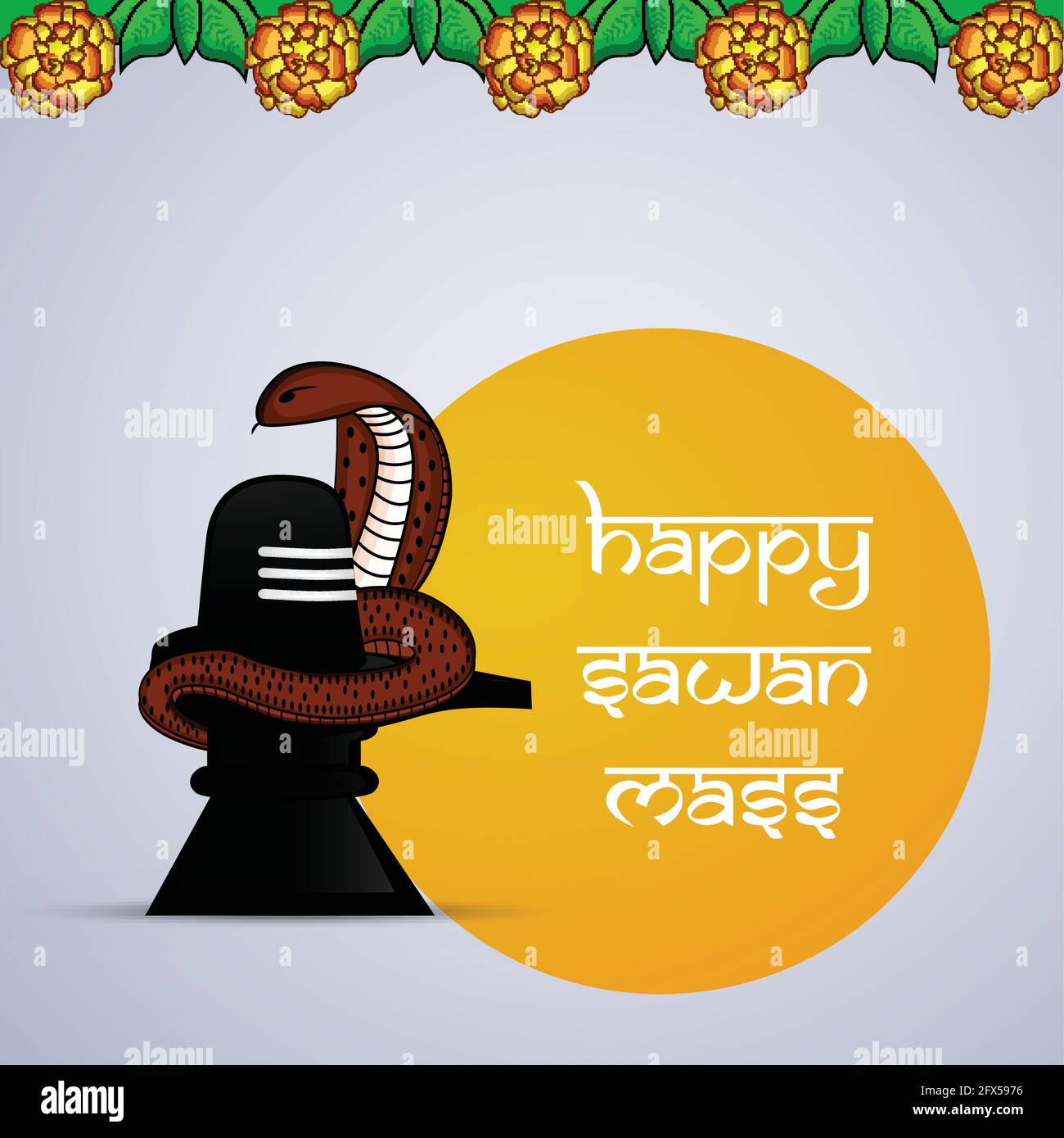 Sawan Mass Hindu Festival Background Stock Vector Image & Art - Alamy