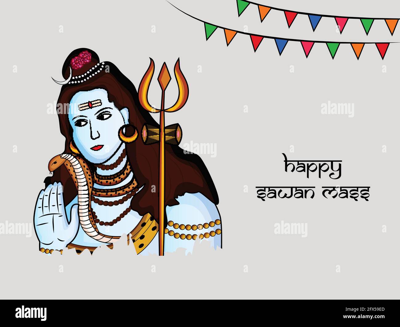 Sawan Mass Hindu Festival Background Stock Vector Image & Art - Alamy