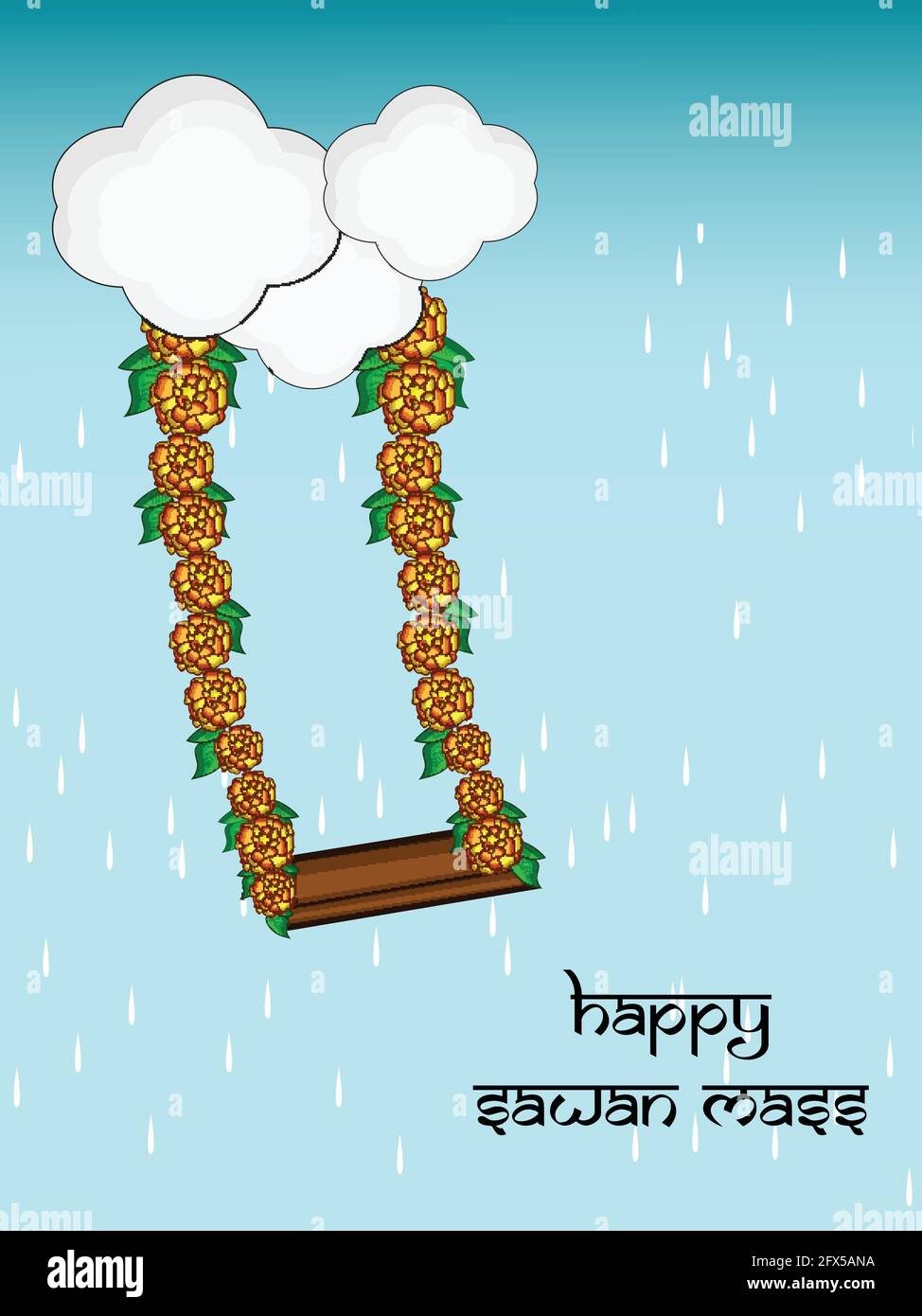 Sawan Mass Hindu Festival Background Stock Vector Image & Art - Alamy