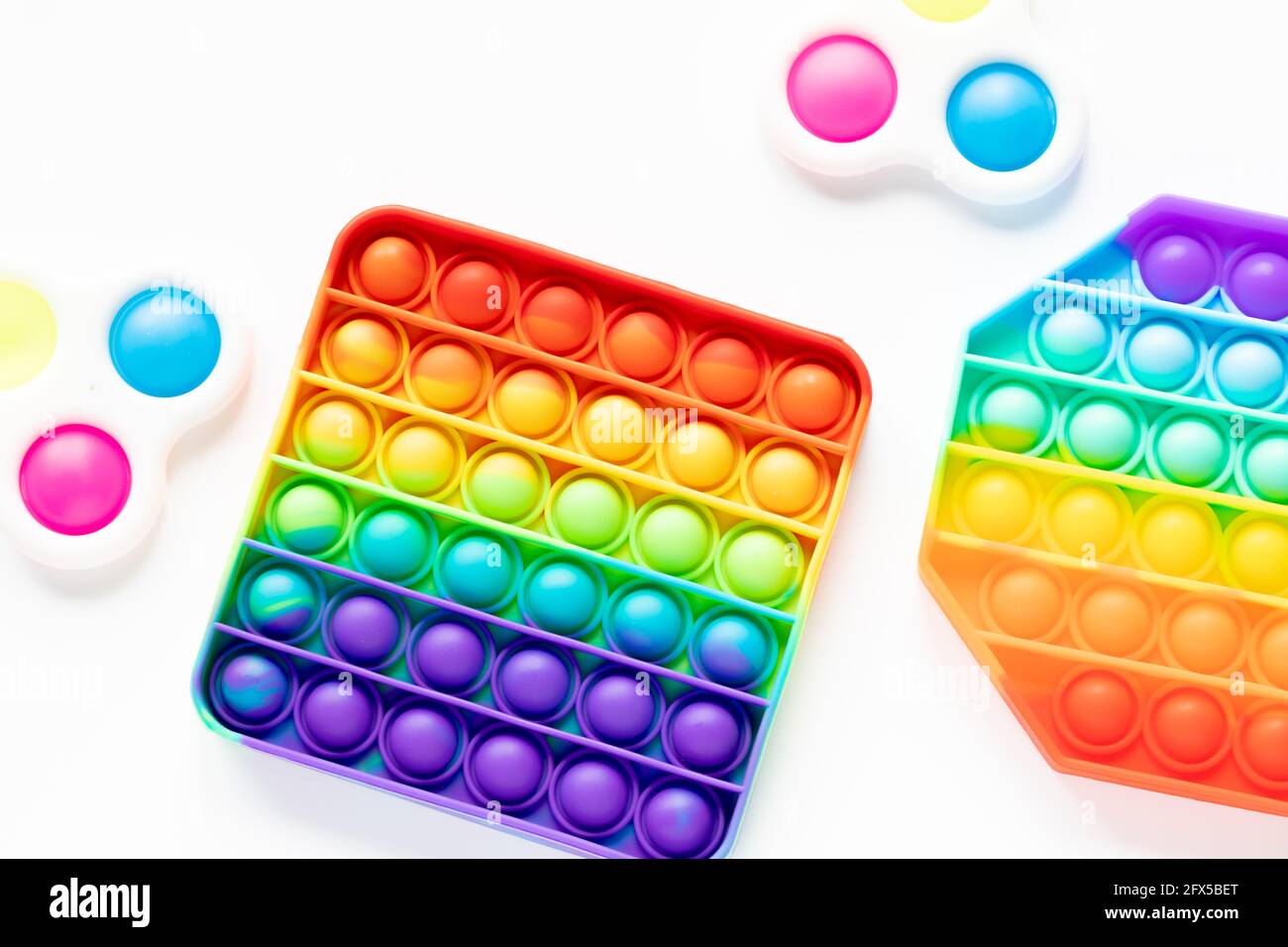 Pop It Simple Dimple - sensory anti-stress Fidget toys isolated white ...