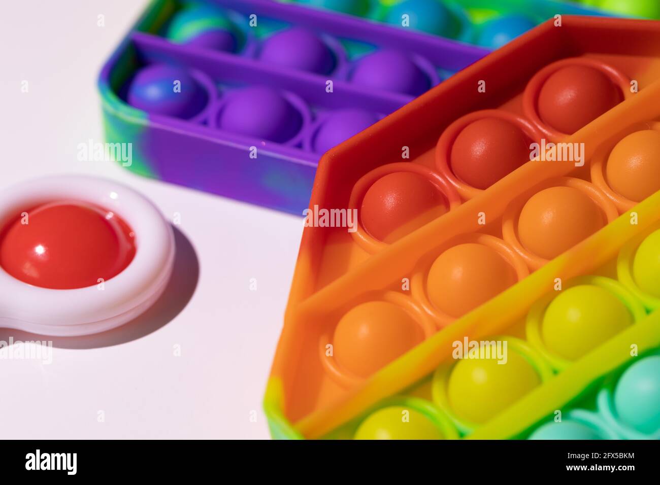 Pop It Simple Dimple - sensory anti-stress Fidget toys isolated white ...