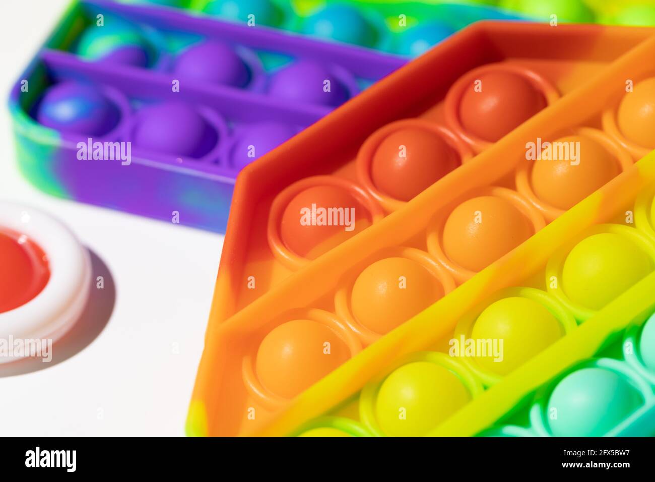 Pop It Simple Dimple - sensory anti-stress Fidget toys isolated white ...