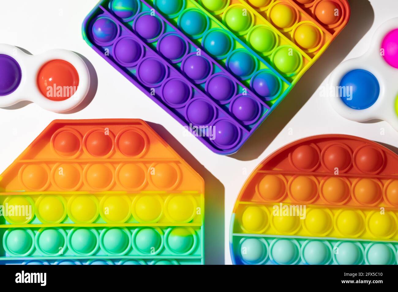 Pop It Simple Dimple - sensory anti-stress Fidget toys isolated white ...