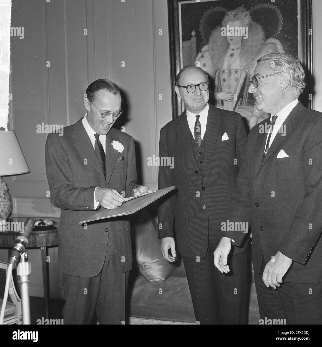 Prince Bernhard honorary air marshal RAF, from left to right Prince ...