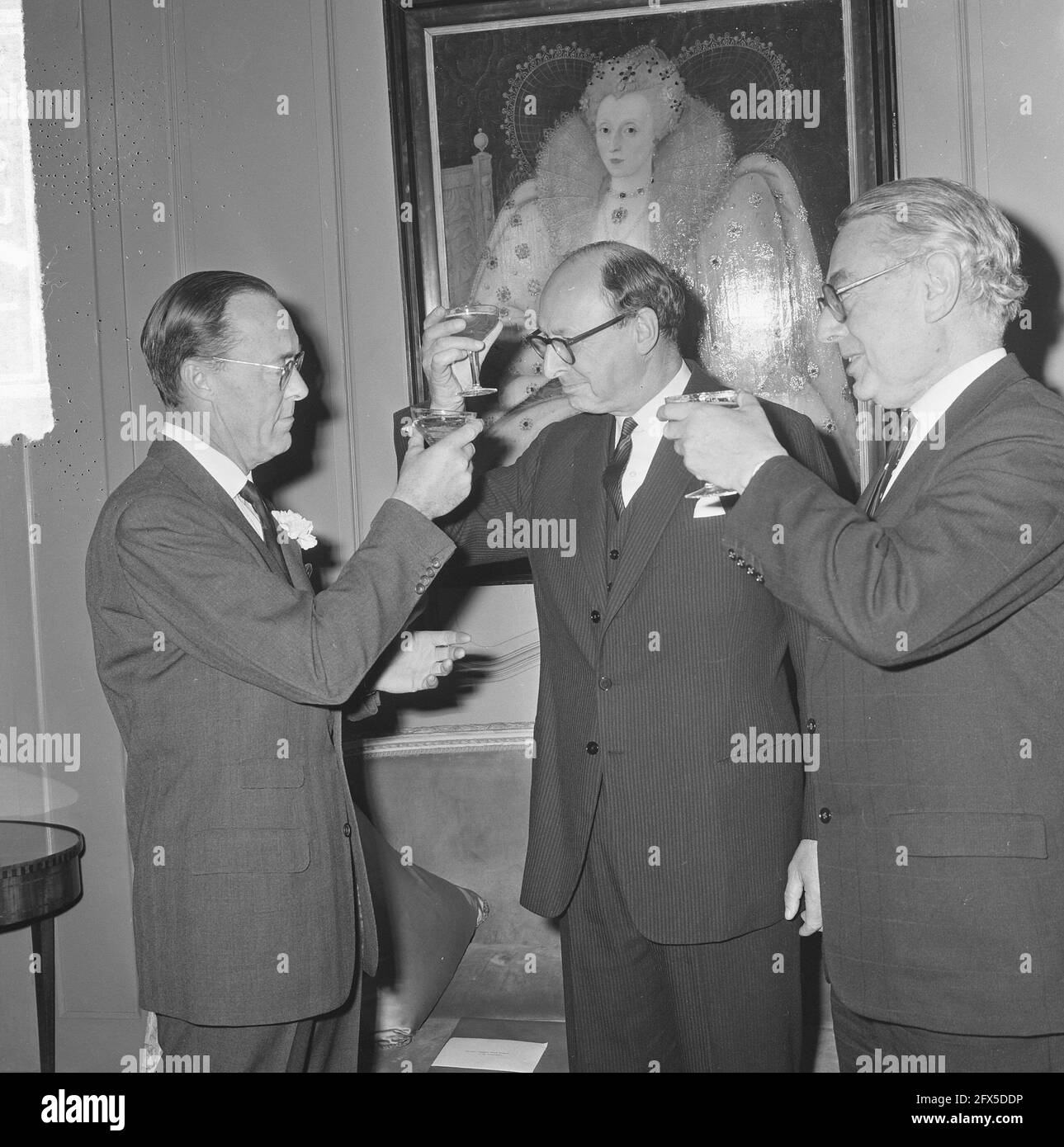 Prince Bernhard honorary air marshal RAF, from left to right Prince ...