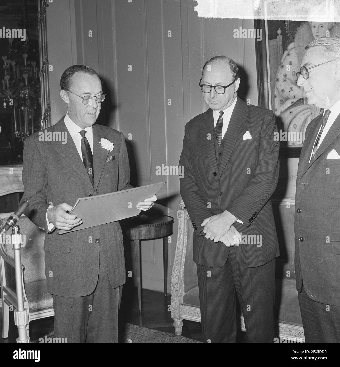 Prince Bernhard honorary air marshal RAF, from left to right Prince ...