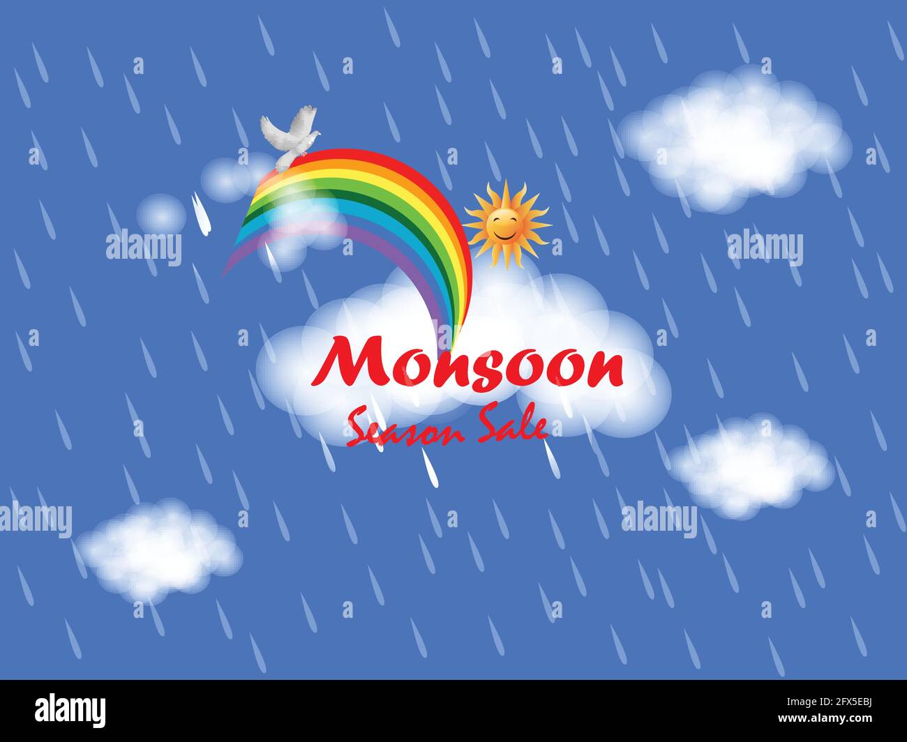 Monsoon season background Stock Vector Image & Art - Alamy