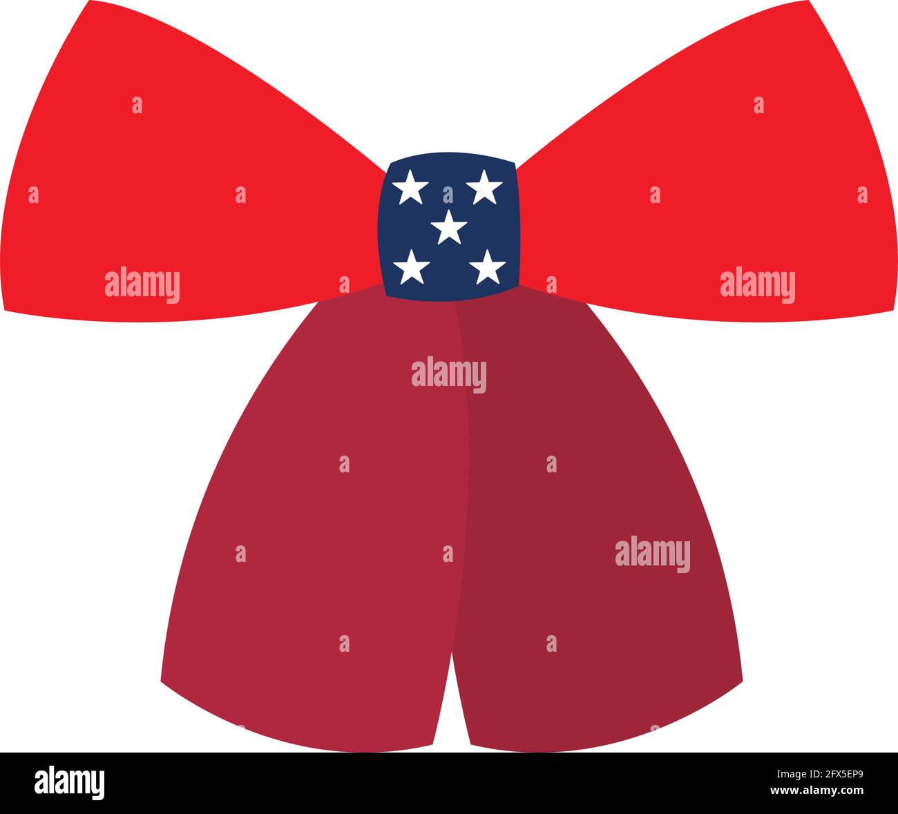 decorative red bow with stars Stock Vector Image & Art - Alamy