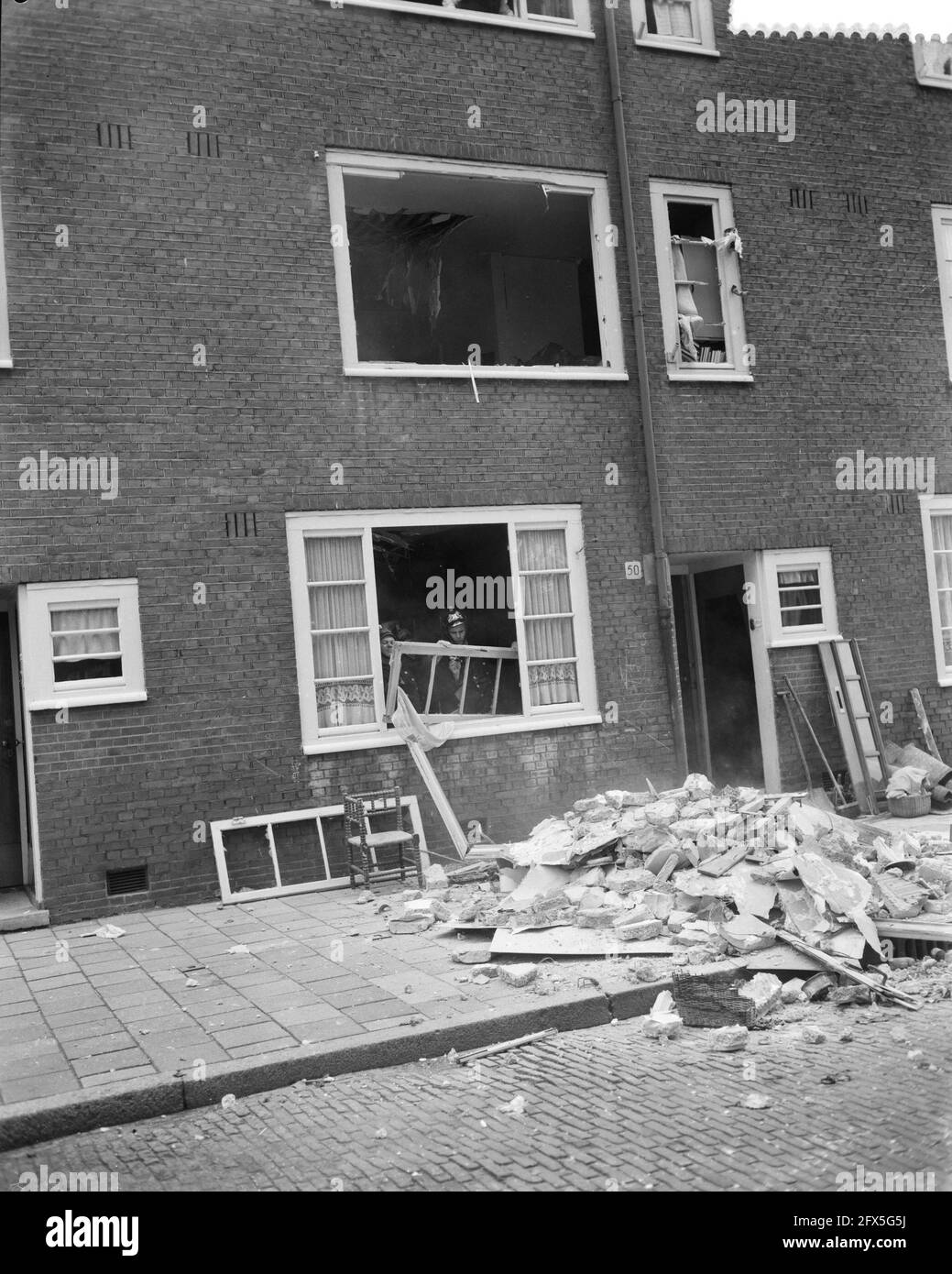 Destroyed house Black and White Stock Photos & Images - Alamy