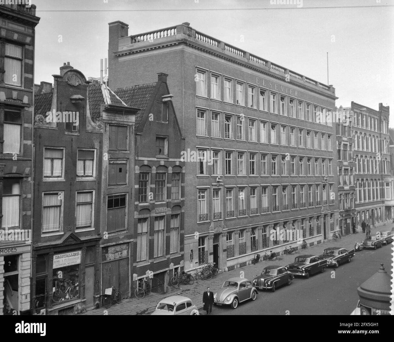 Building Elsevier at the Spuistraat in Amsterdam, December 3, 1958 ...
