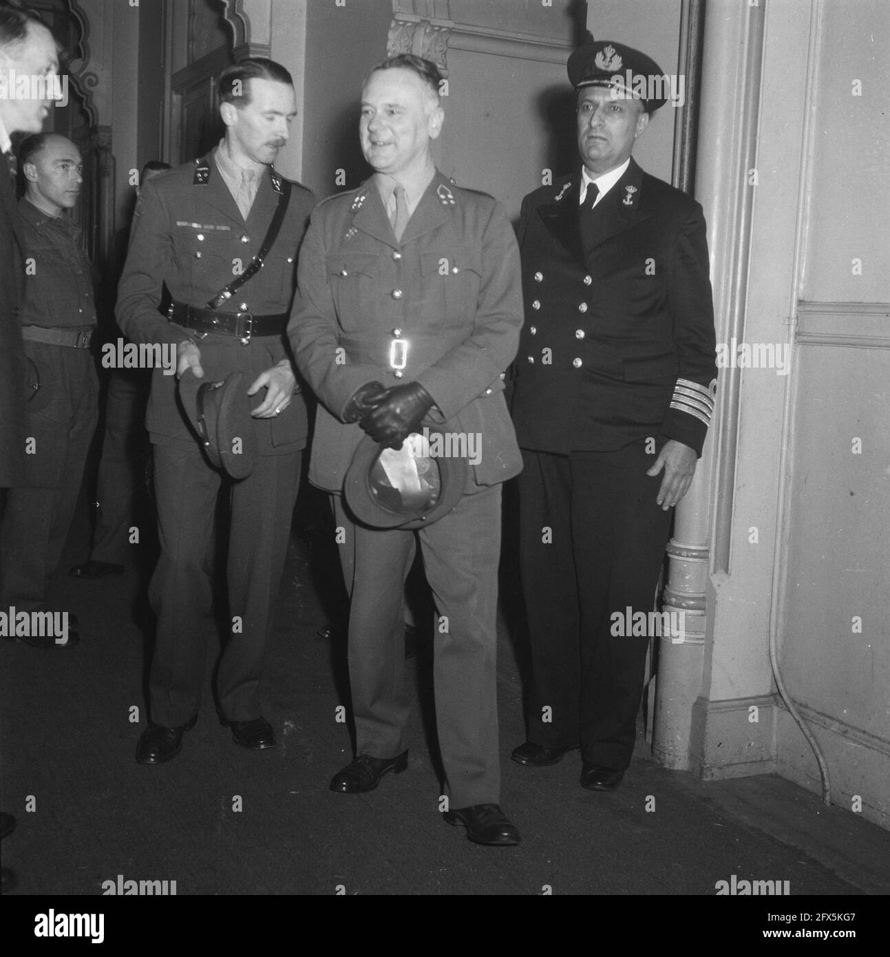 General Cross surrounded by officers in the Hague Zoo, October 1945 ...