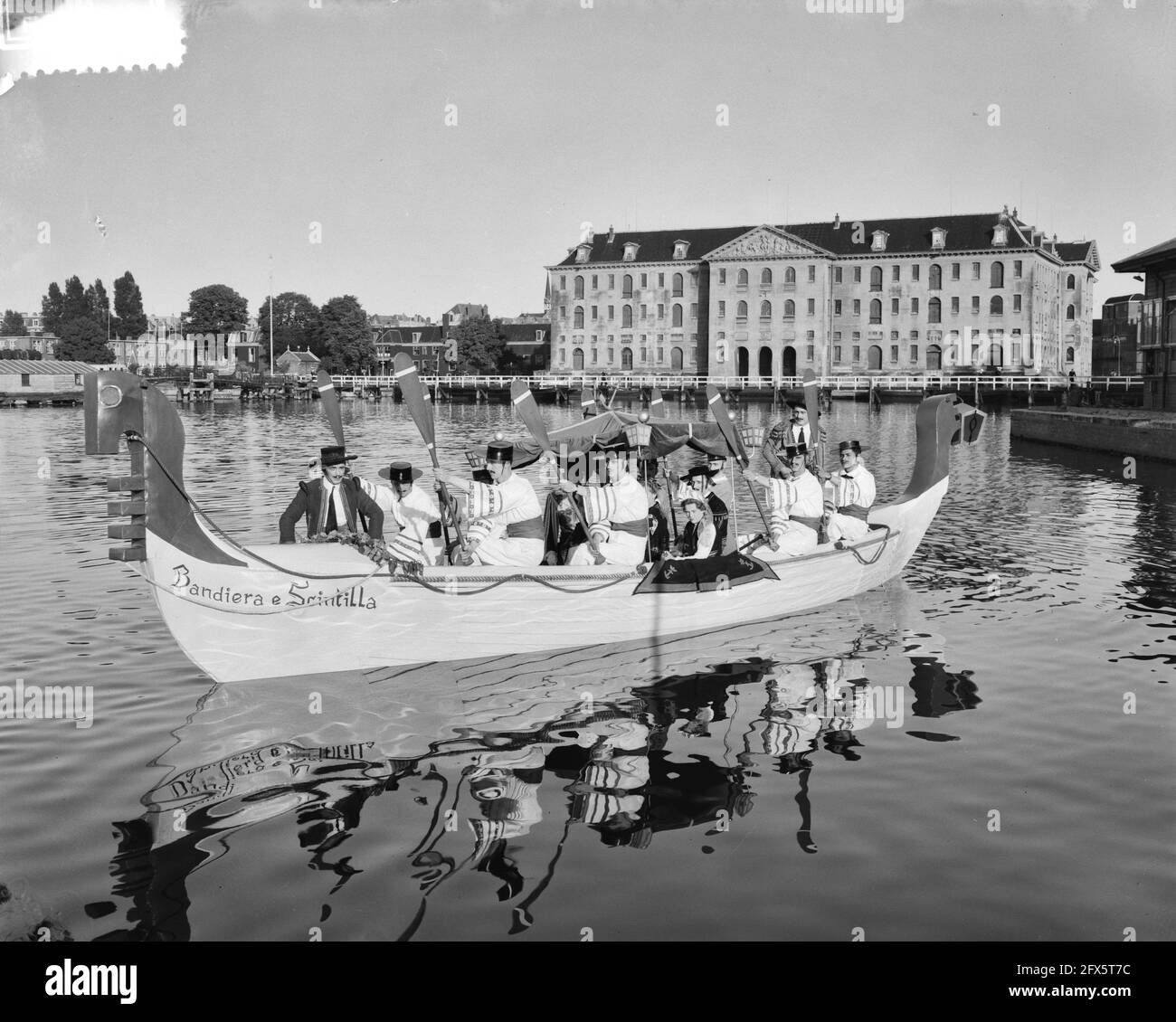 Gondola ride marine kazerne participants amsterdam hi-res stock ...