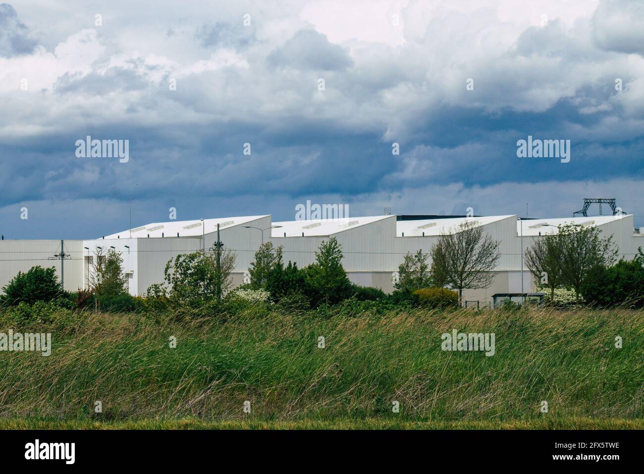 Reims France May 25, 2021 Urban landscape of the city of Reims, a city ...