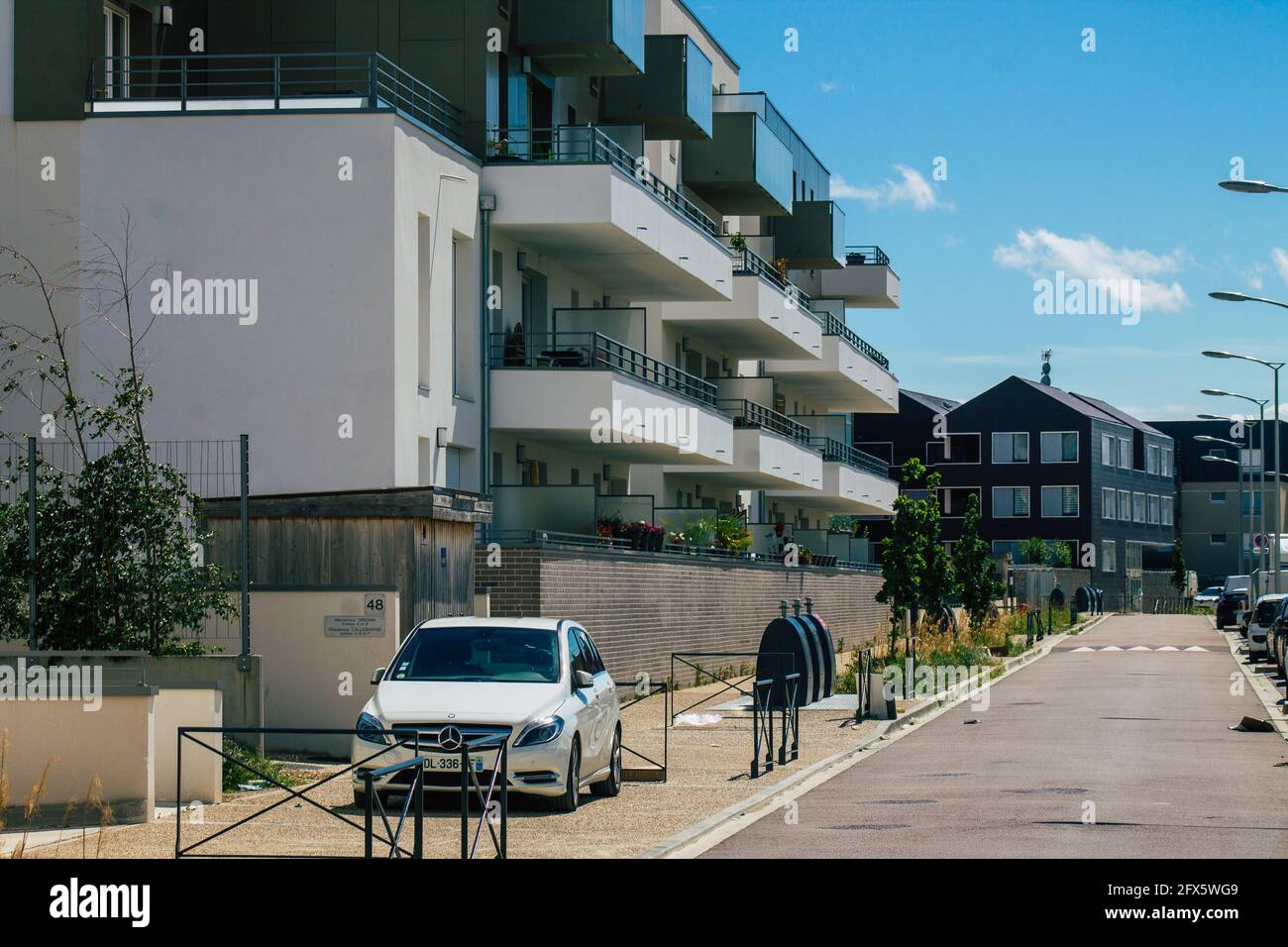 Reims France May 25, 2021 Urban landscape of the city of Reims, a city ...