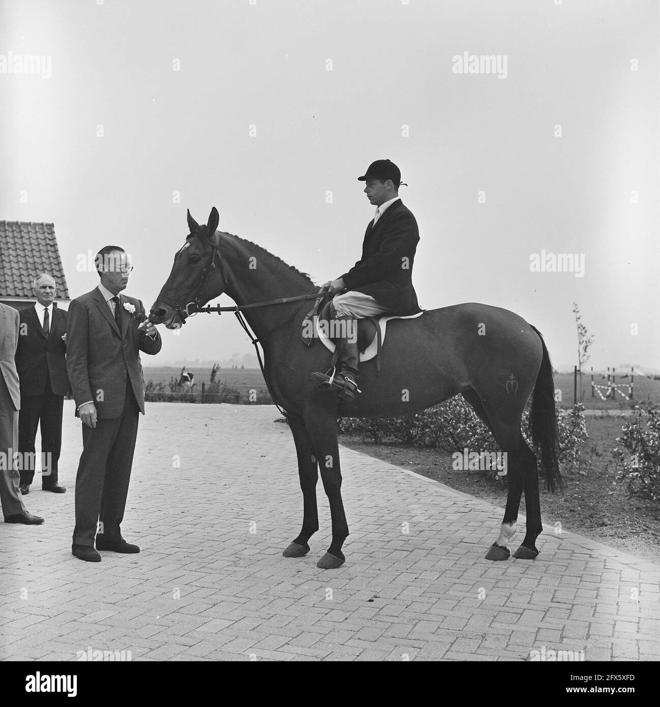 Prince bernhard opened model farm Black and White Stock Photos & Images ...