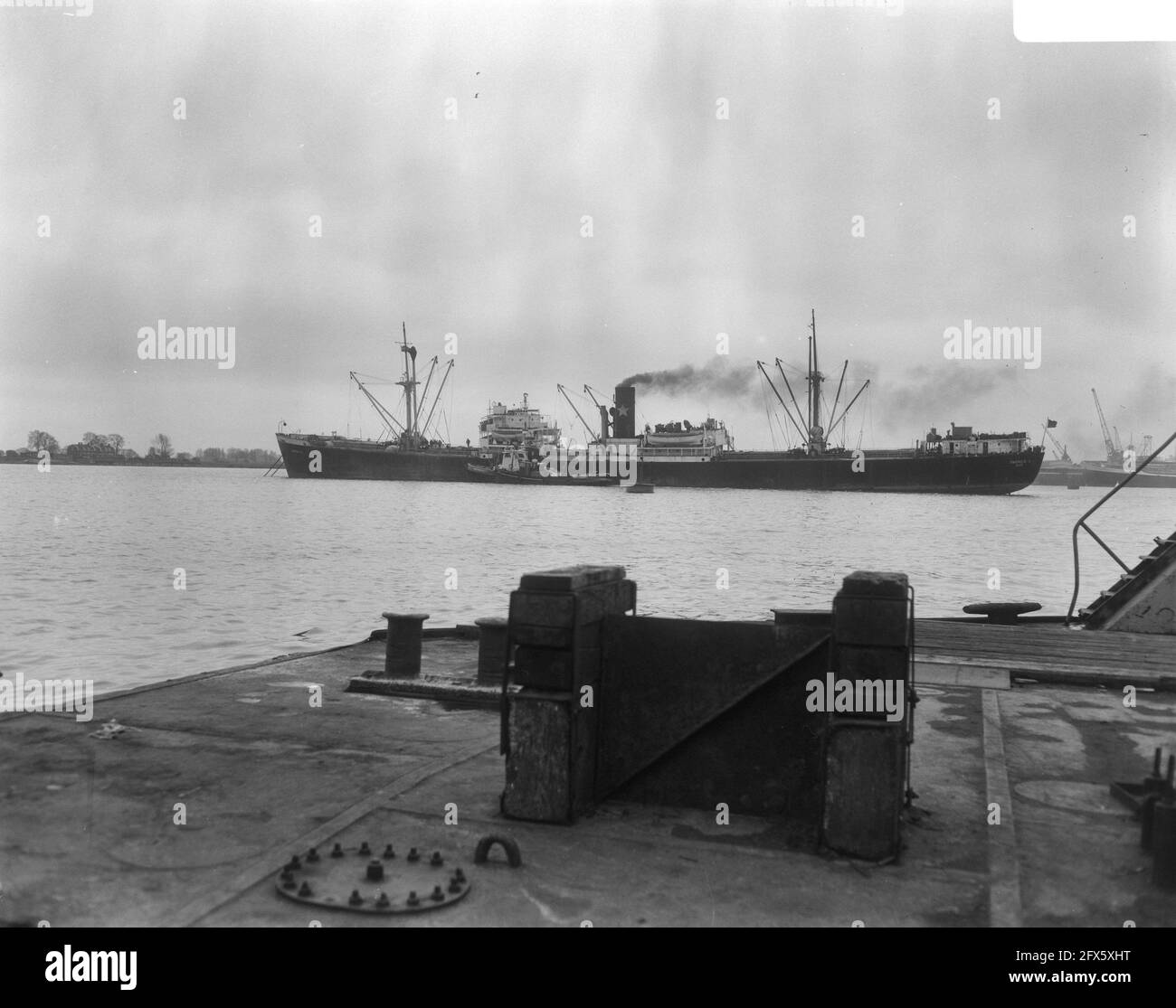 Greek cargo ships Black and White Stock Photos & Images - Alamy