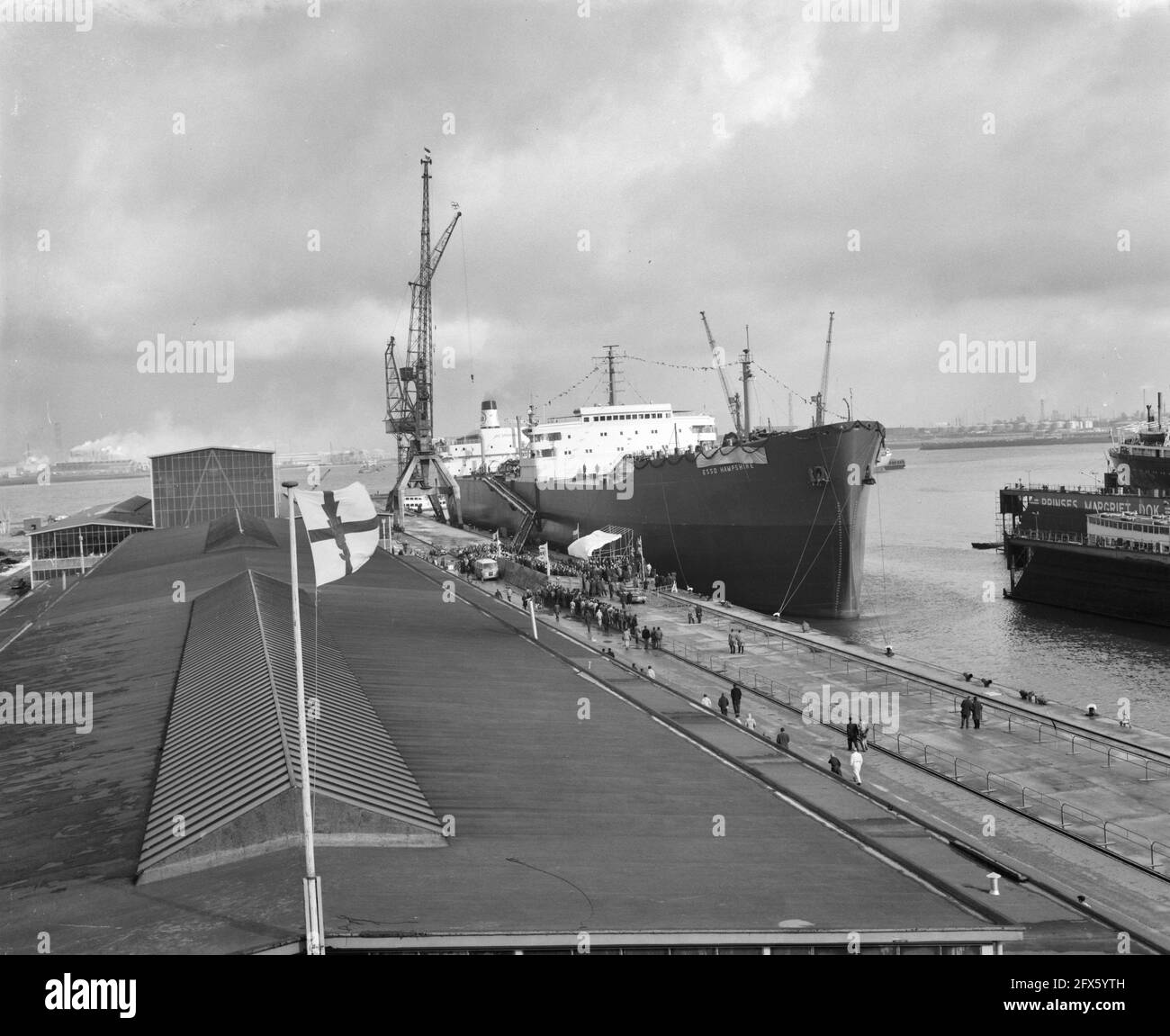 Largest dutch ship esso hampshire christened hi-res stock photography ...