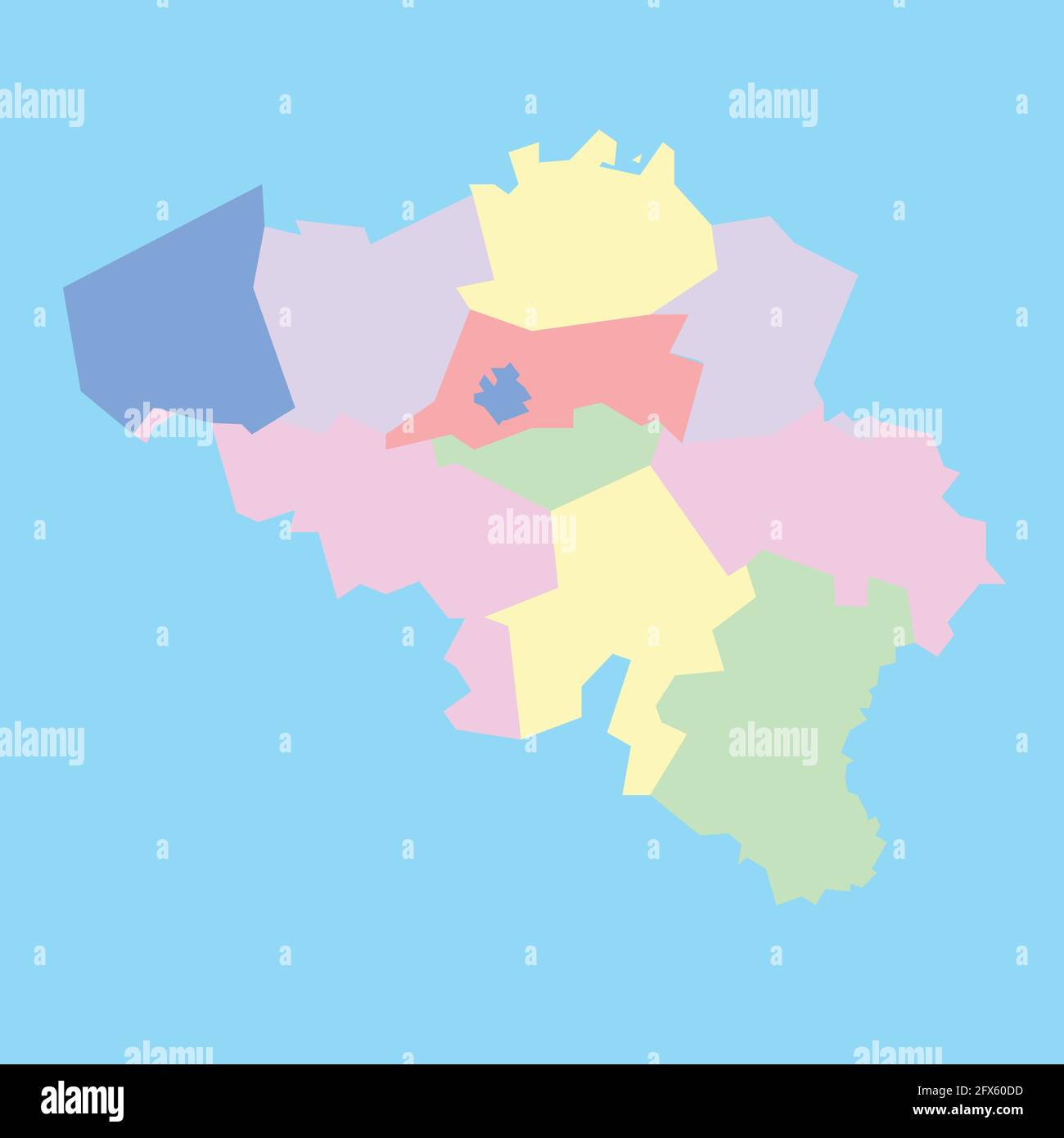 Vector map of Belgium to study Stock Vector Image & Art - Alamy