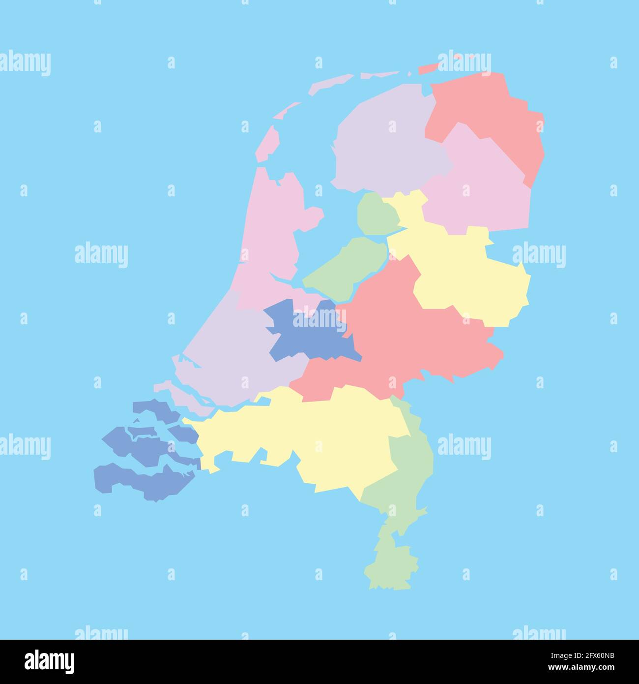 Vector map of the Netherlands Holland to study Stock Vector Image & Art ...