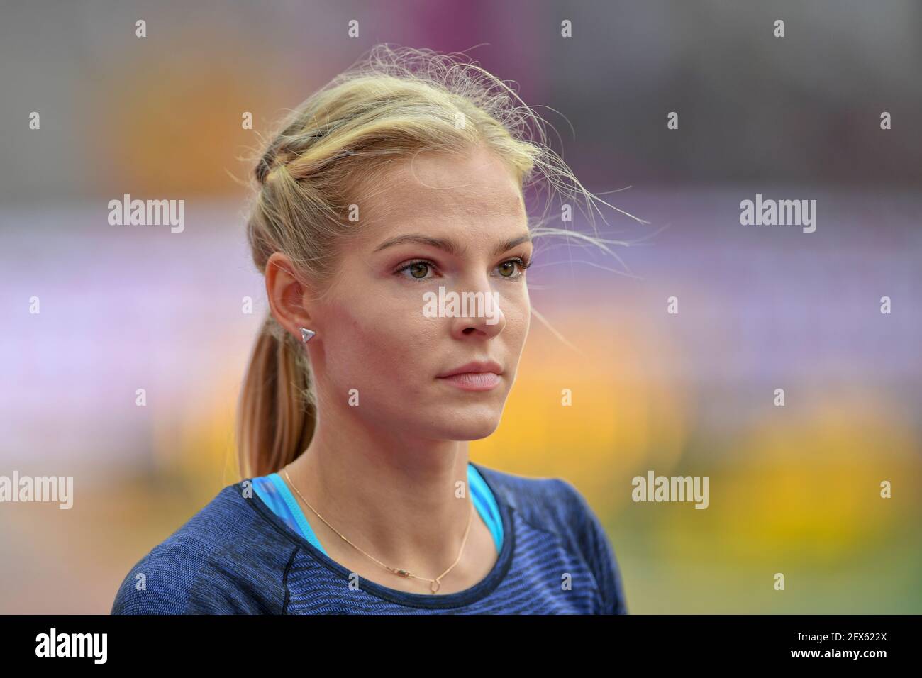 Darya Klishina (Russia, Silver Medal). Long Jump women, Final. IAAF ...