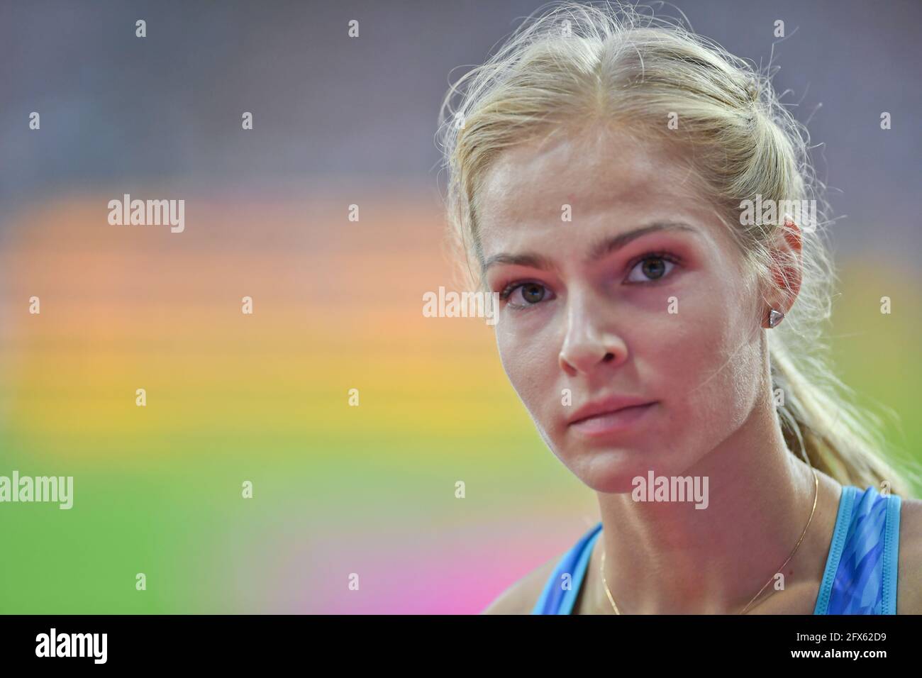 Darya Klishina (Russia, Silver Medal). Long Jump women, Final. IAAF ...