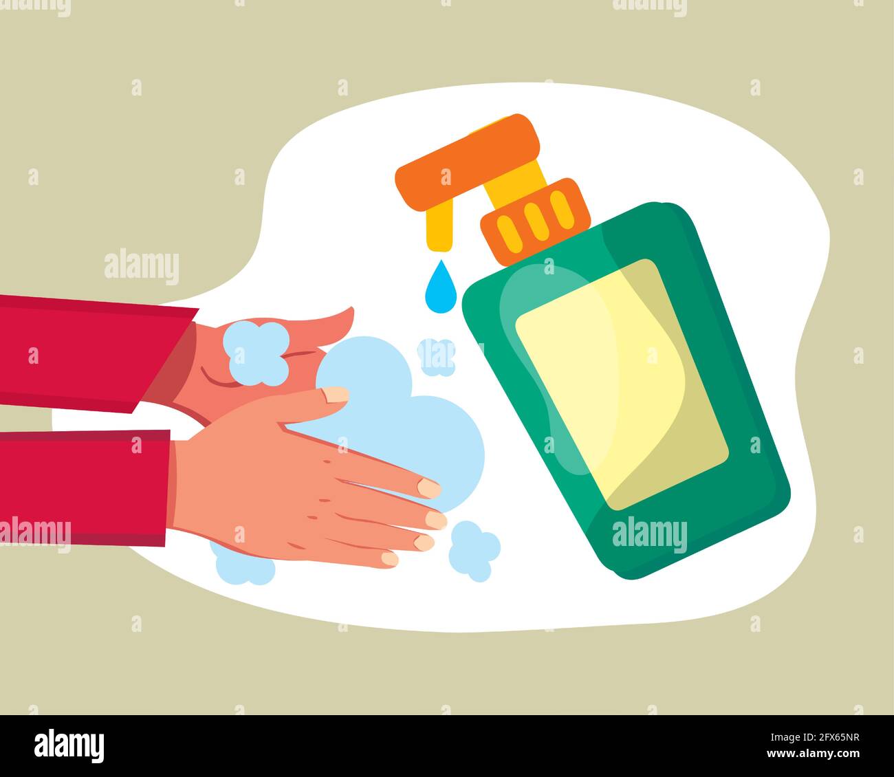 wash your hands concept vector illustration Stock Vector Image & Art ...