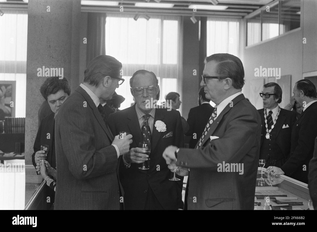 Prince Bernhard opens main building Elsevier, prince during reception ...