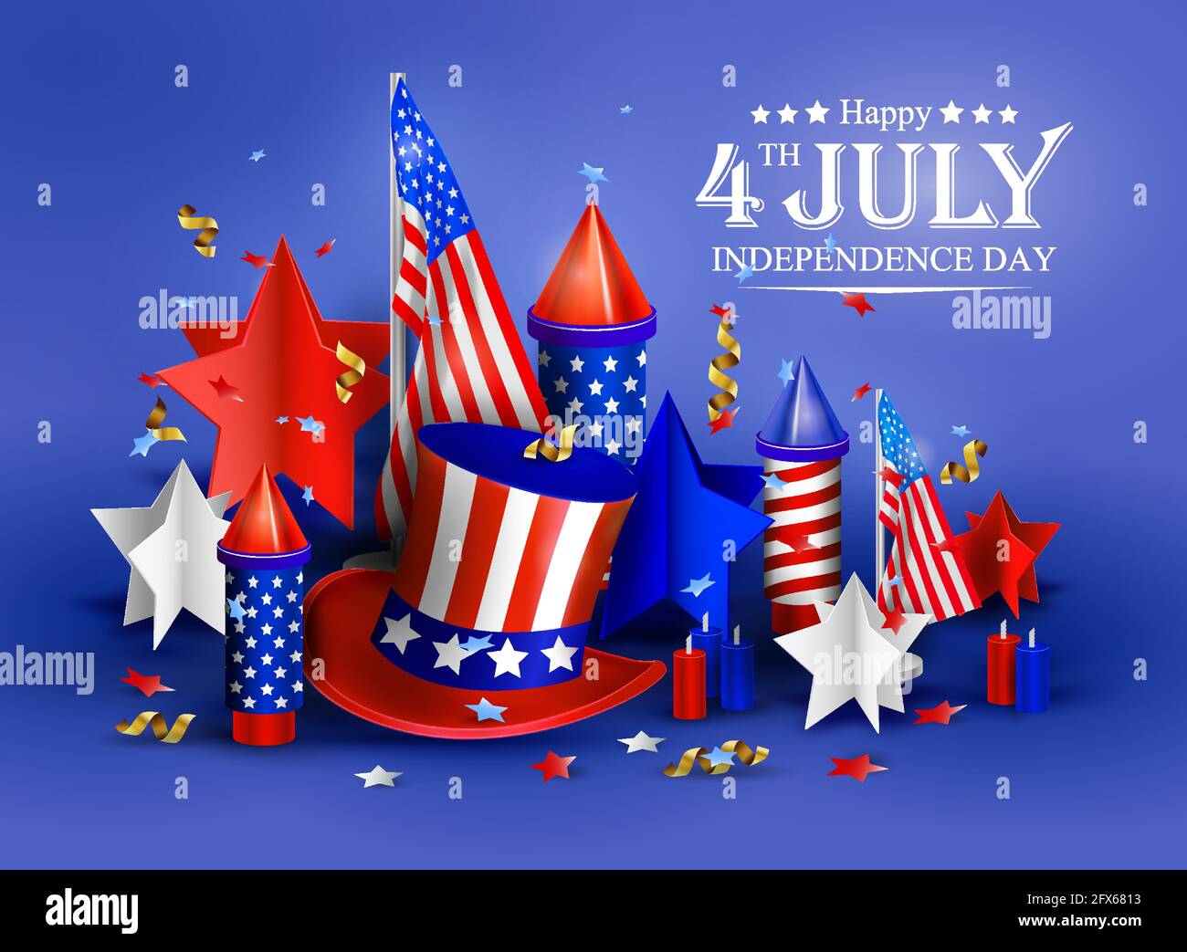 Independence day - luxury vector background. 4th of july bright poster ...