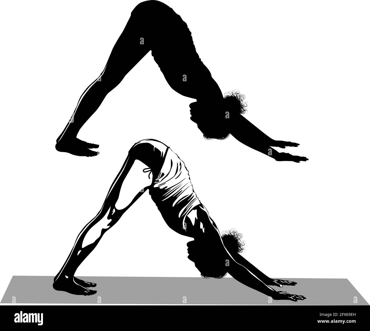 Active asana asanas Stock Vector Images - Alamy
