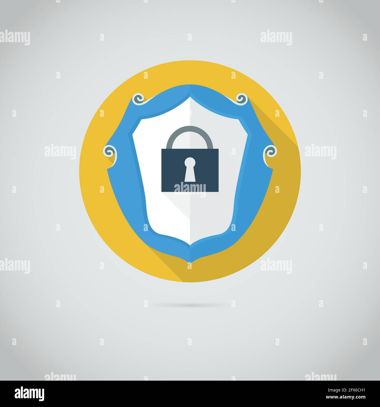 Black white flat shield Stock Vector Images - Alamy