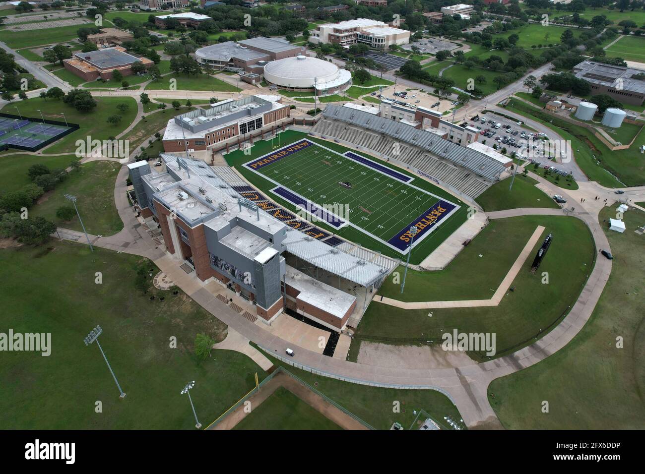 Prairie View, United States. 25th May, 2021. An aerial view of Panther ...