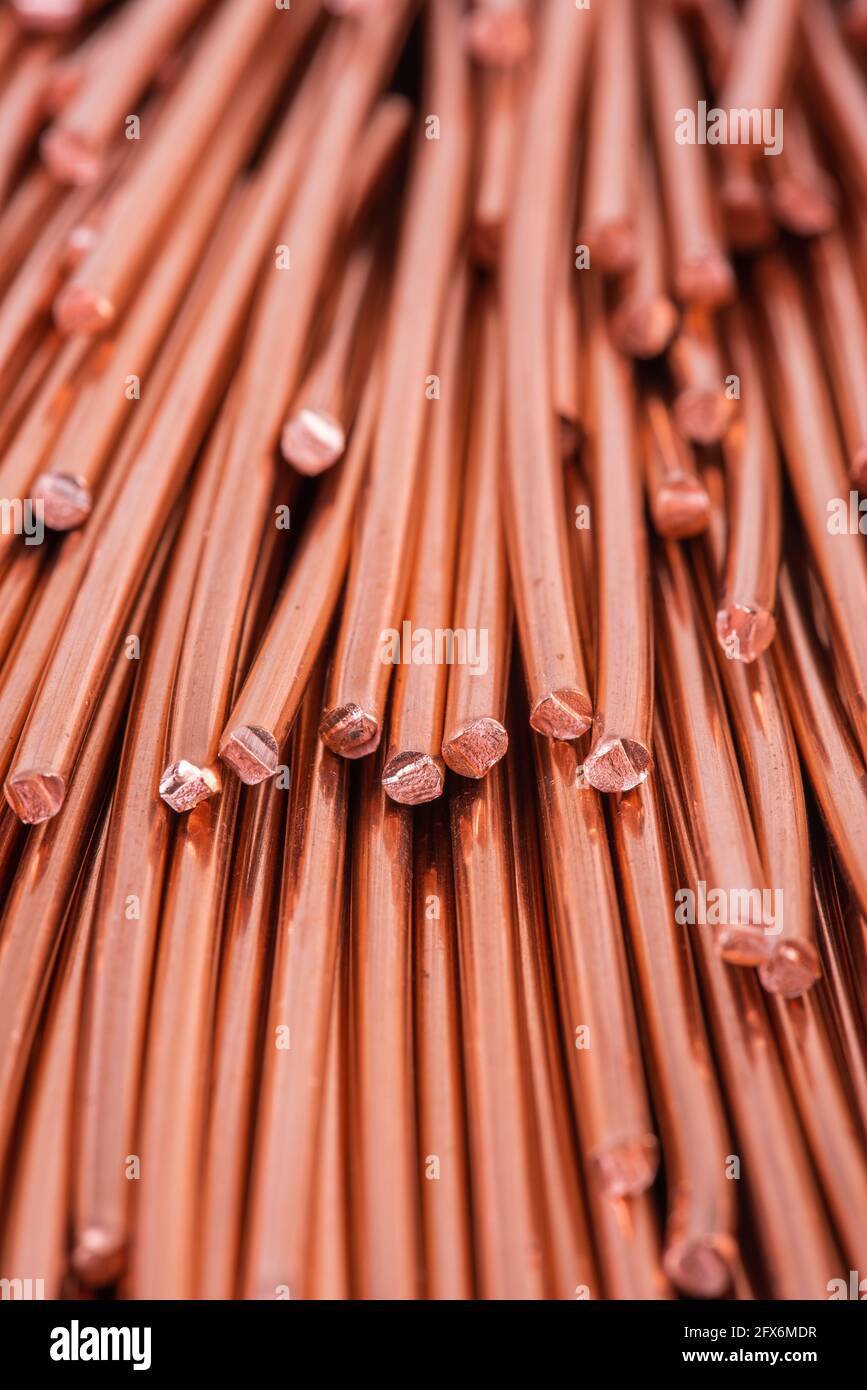 Copper Wire Rod Scrap Material Stock Photo - Alamy