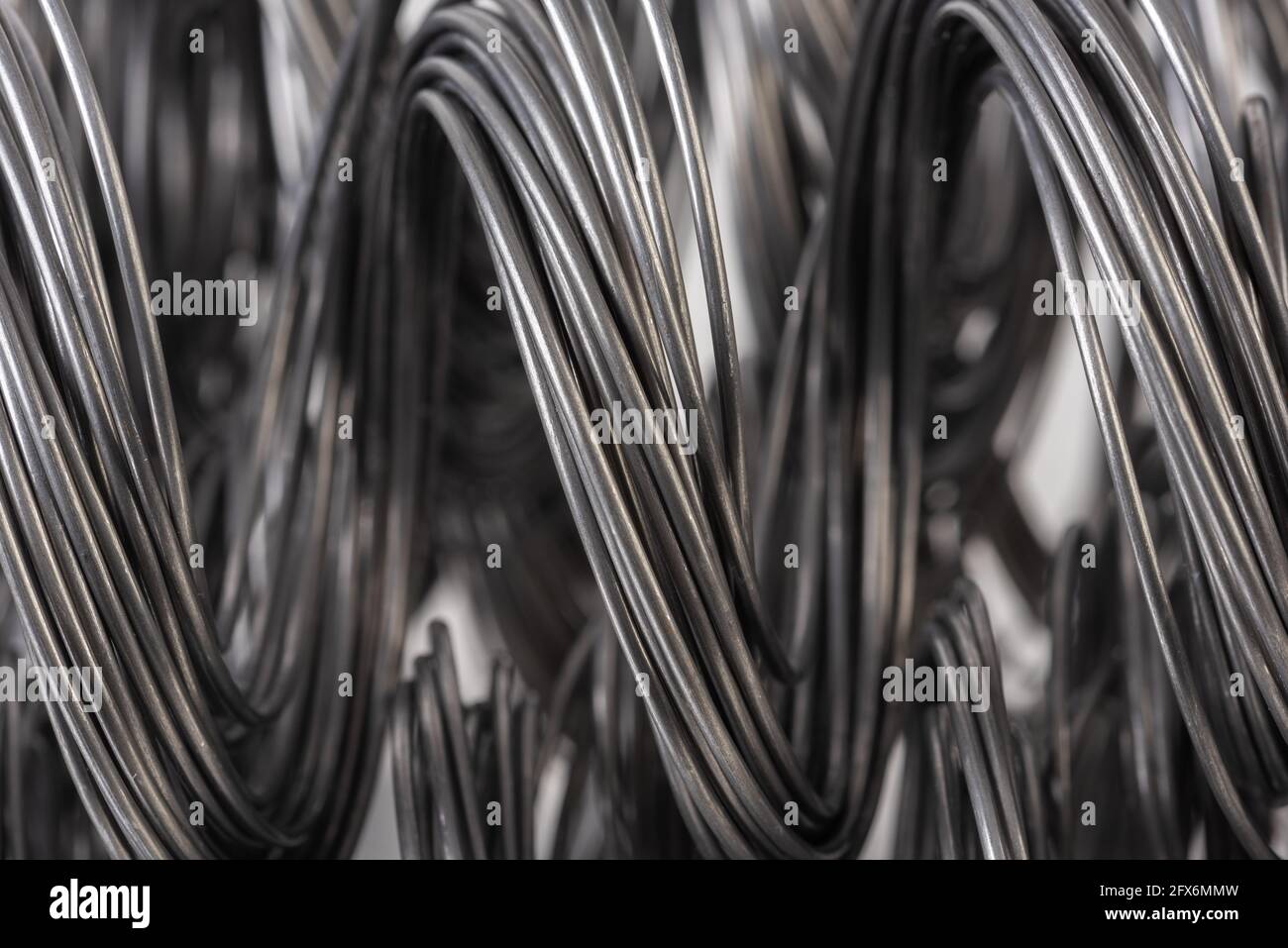 Spring Steel Hard Wire Macro View Stock Photo - Alamy