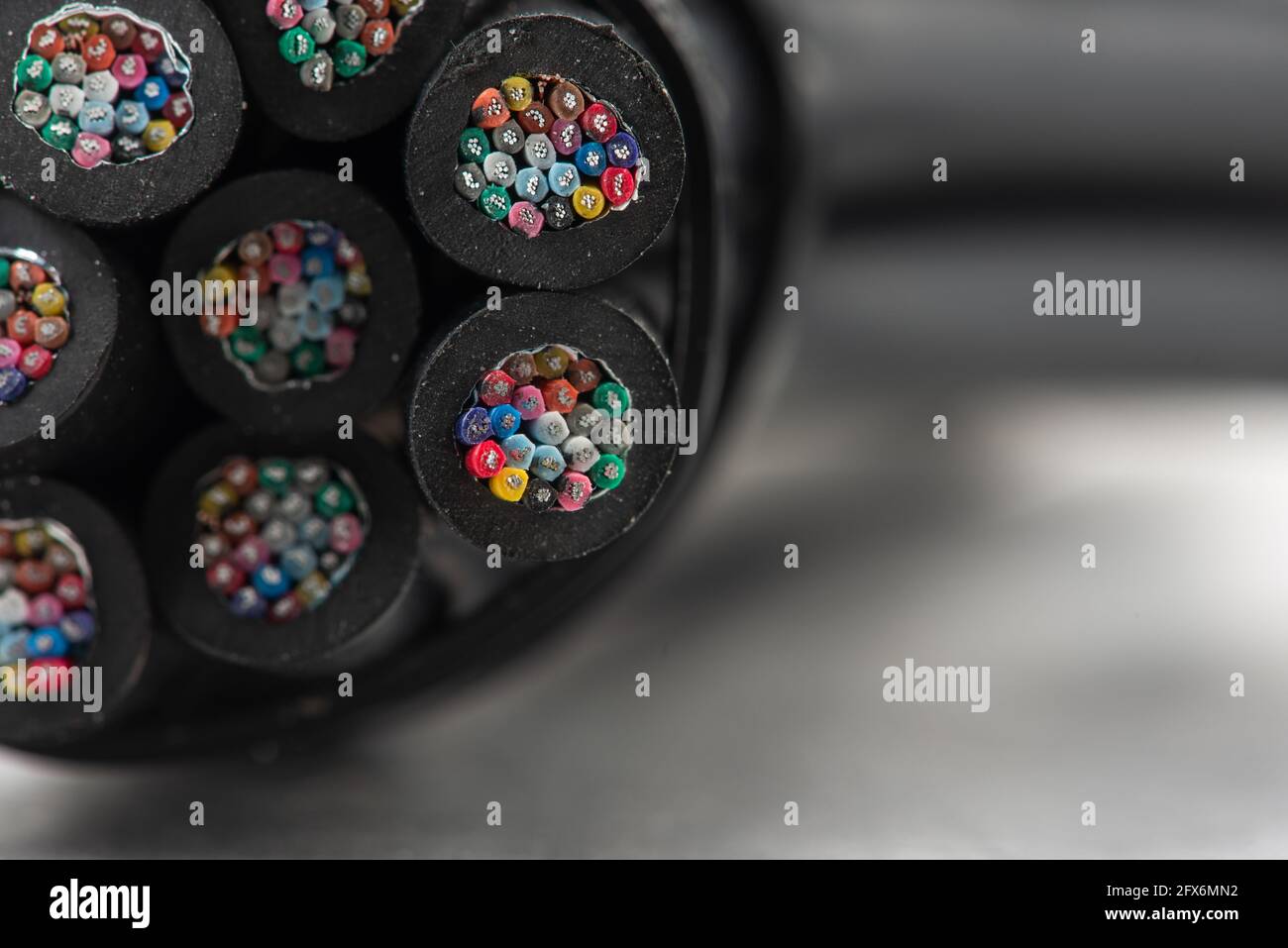 Close-up of telecommunication electrical cable cord Stock Photo - Alamy