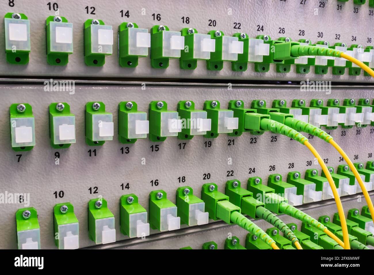Optical distribution panel with optic cables at gigabit passive optical ...