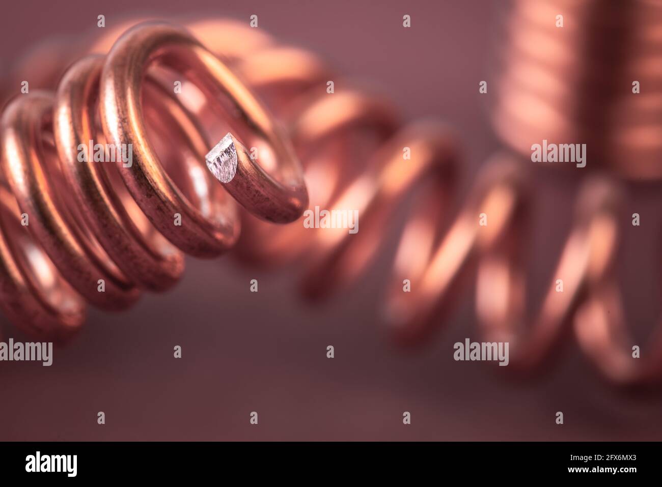 Macro view of copper wire raw materials metals industry Stock Photo - Alamy