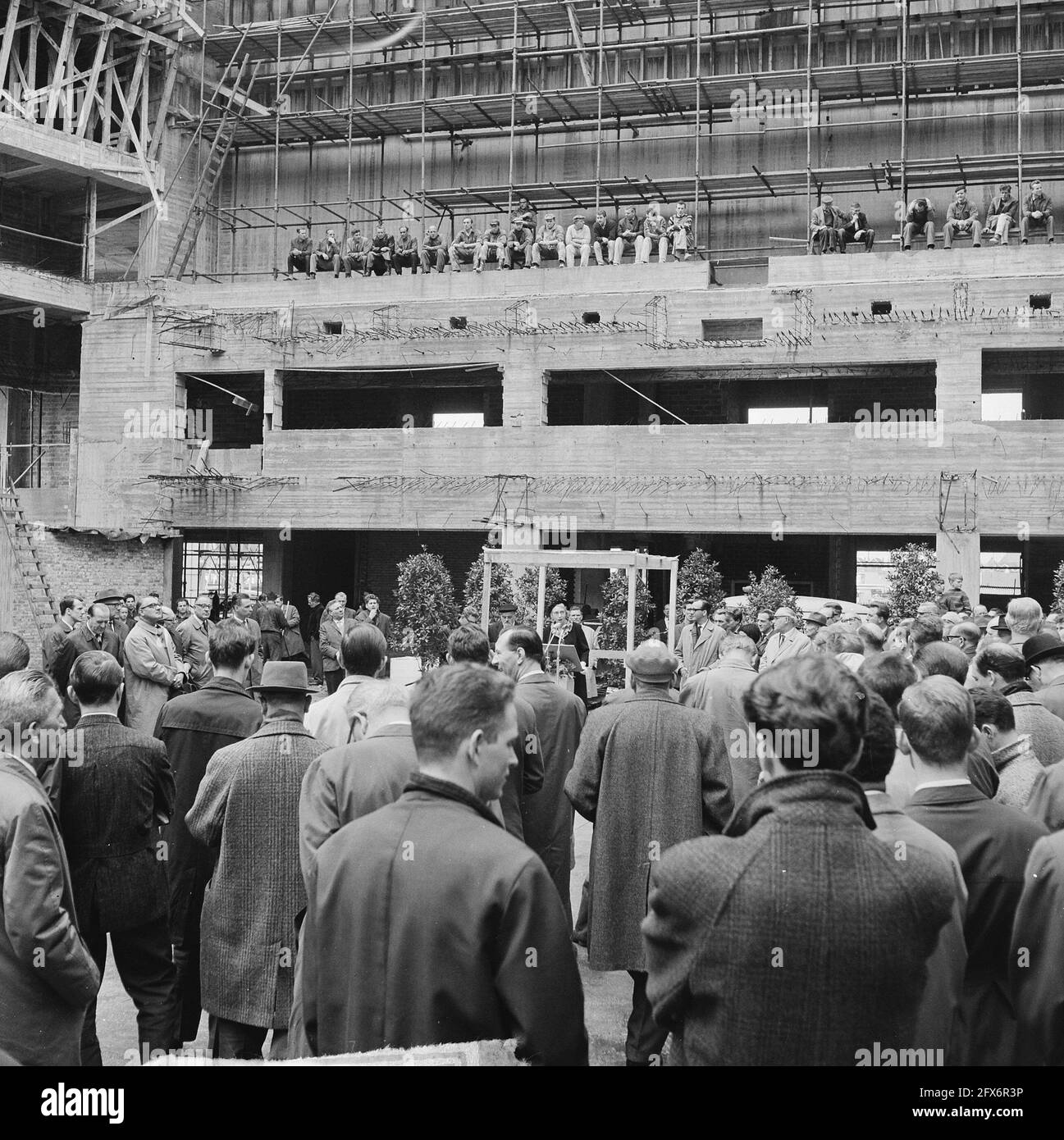 Highest point rotterdam concert hall de doelen Black and White Stock ...