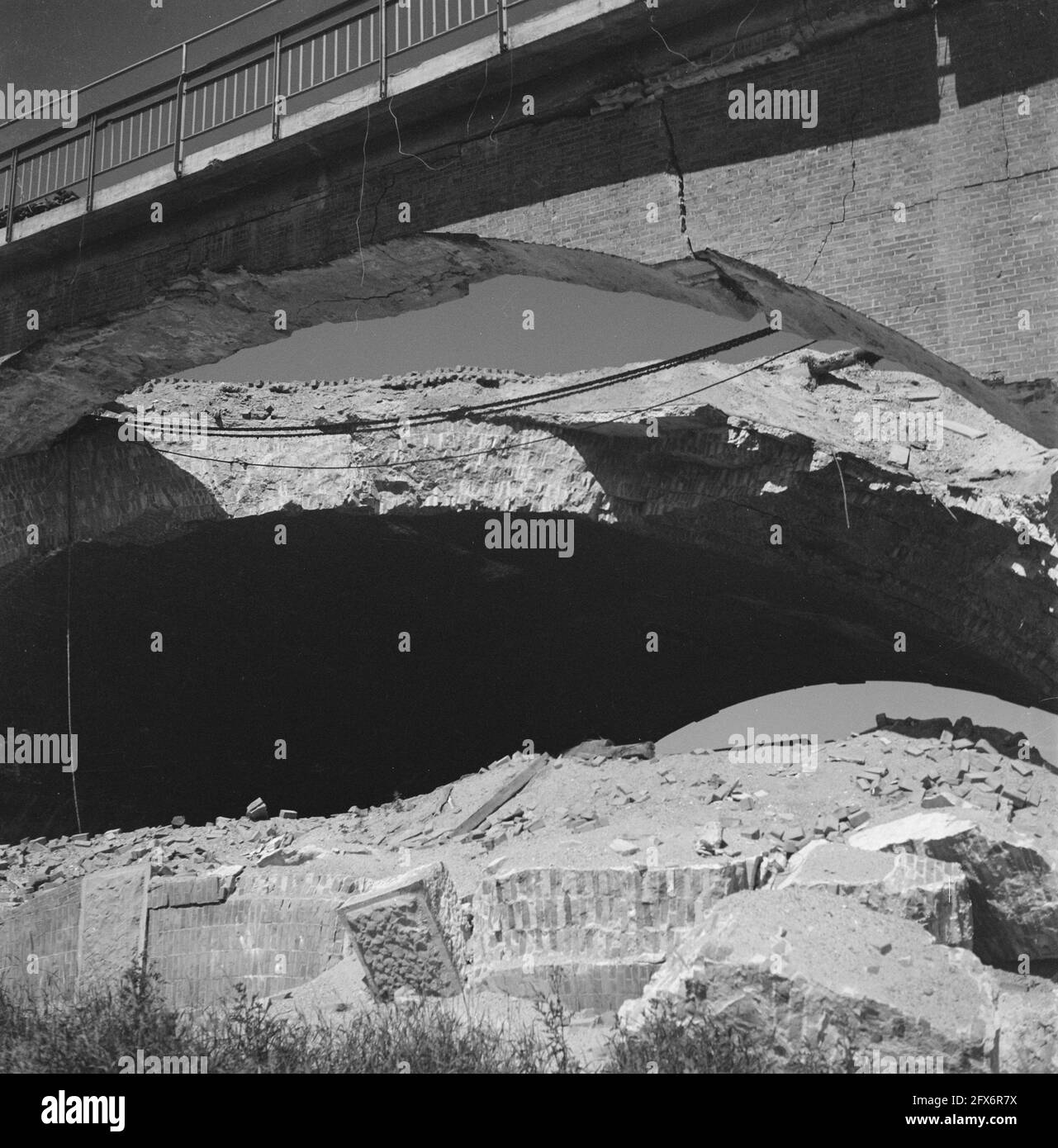 [Driveway Rhine Bridge?], June 1945, second world war, destruction, The ...