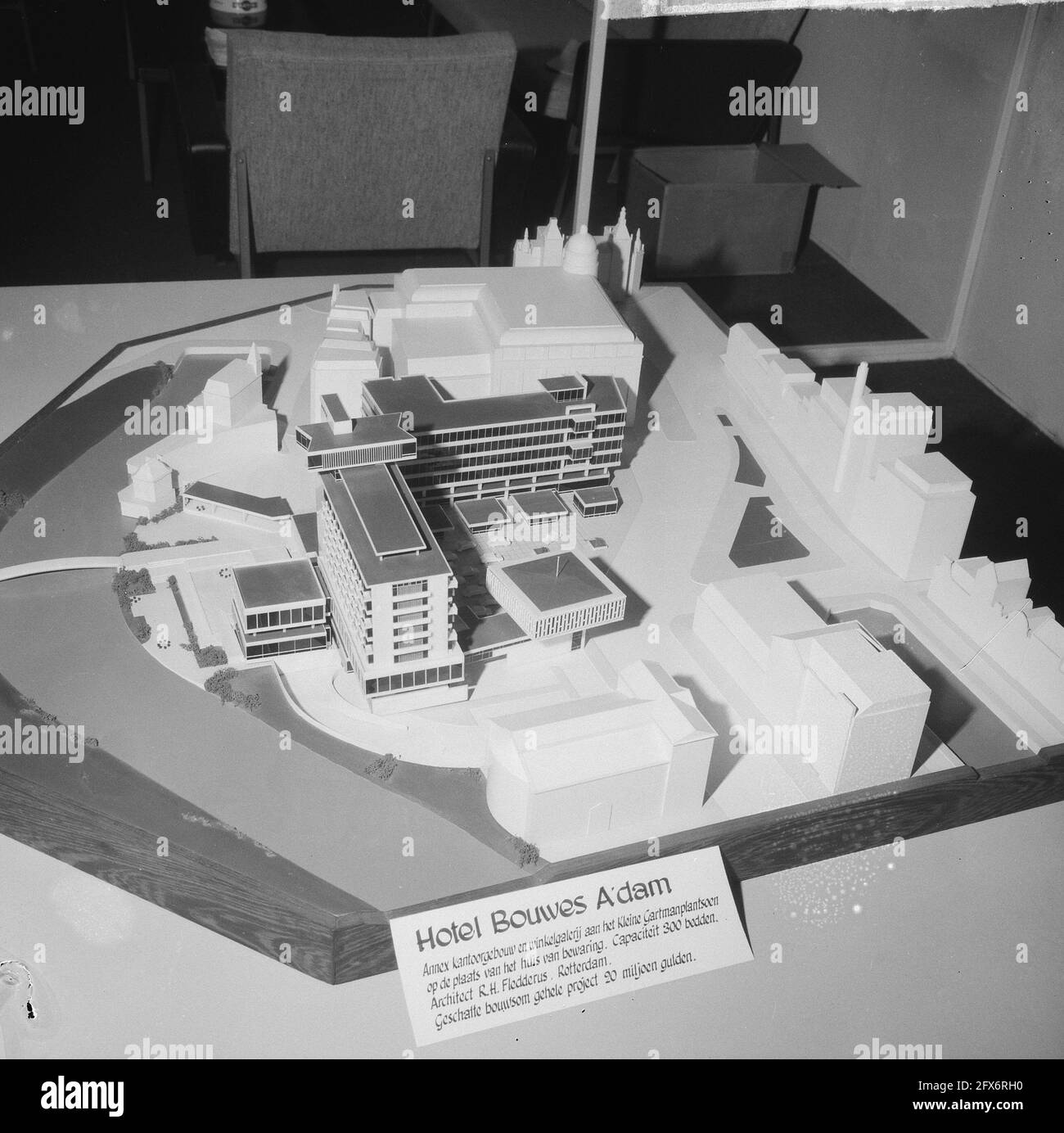Horecava 1965 in the RAI, scale model of the Hotel Bouwes that will be ...